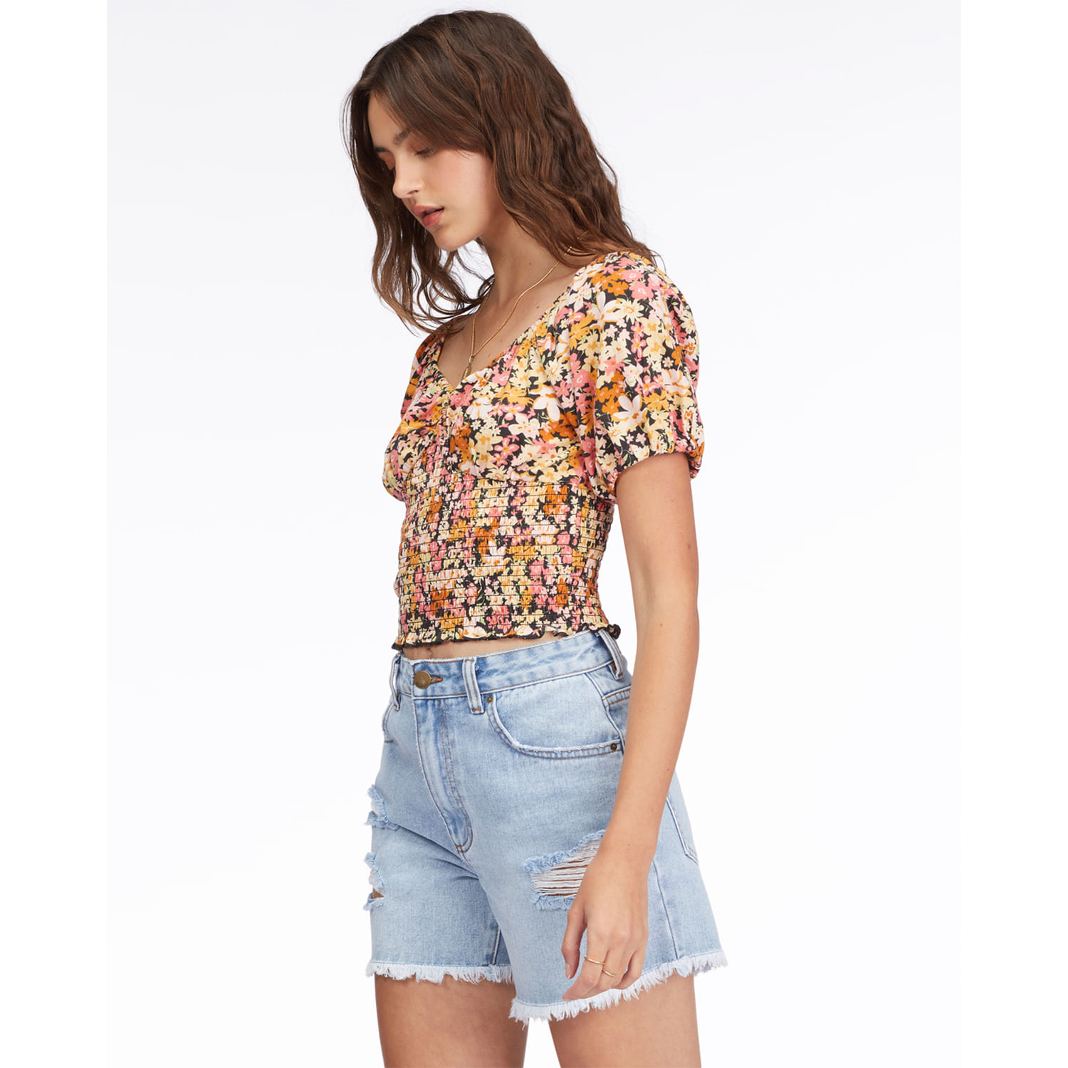 Blusa Mujer Get Along Puff Sleeve Top-Billabong Chile - Billabong Chile ...